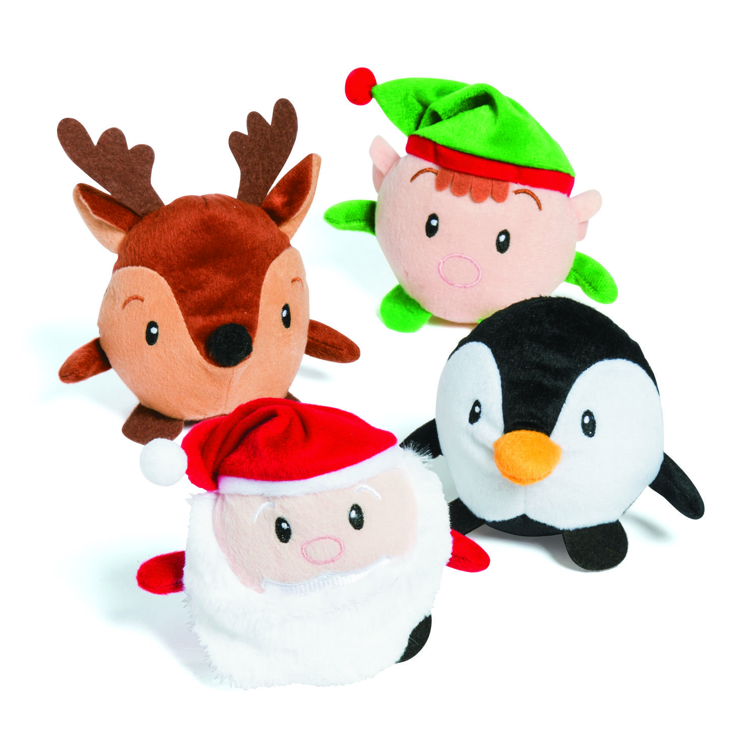The Holiday Aisle® 12 Piece Round Plush Toys Set | Wayfair