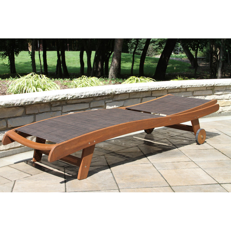 Birch Lane™ Delphi Outdoor Wood Chaise Lounge Set & Reviews | Wayfair