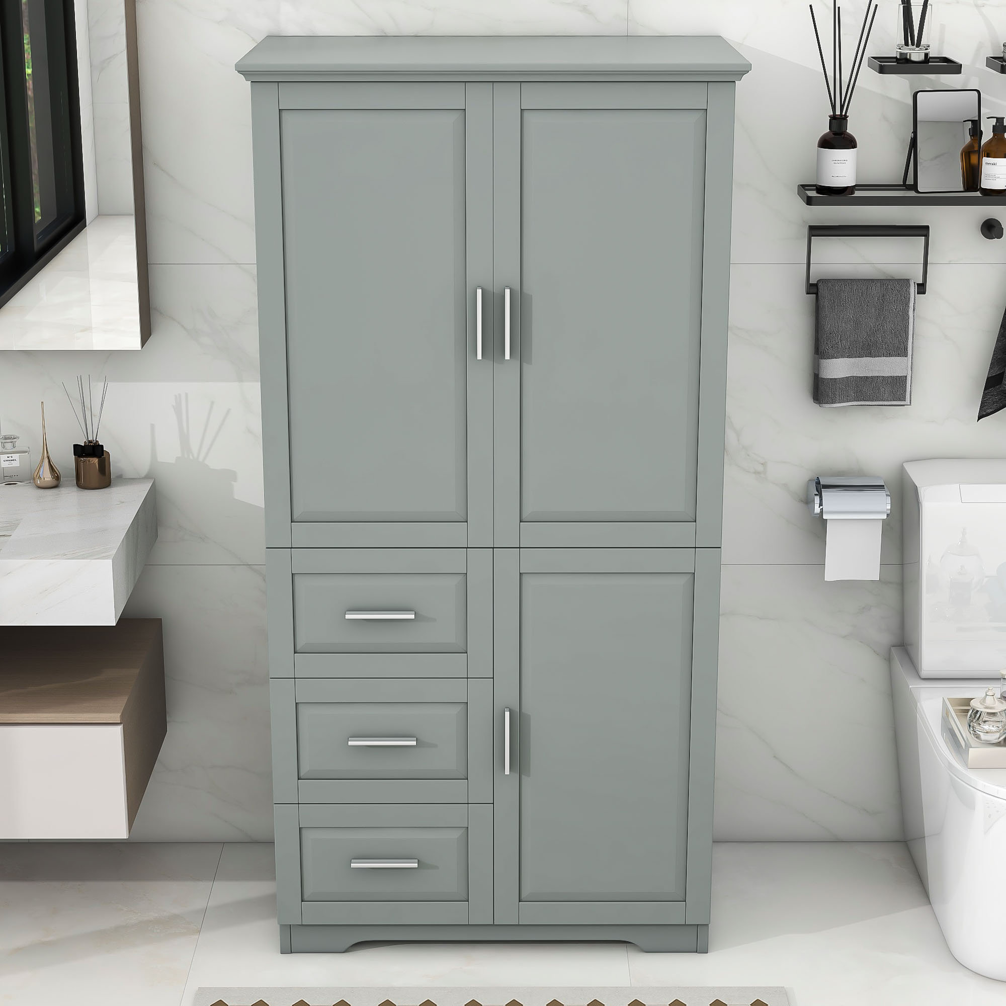 Wildon Home® Febiya Freestanding Bathroom Cabinet | Wayfair