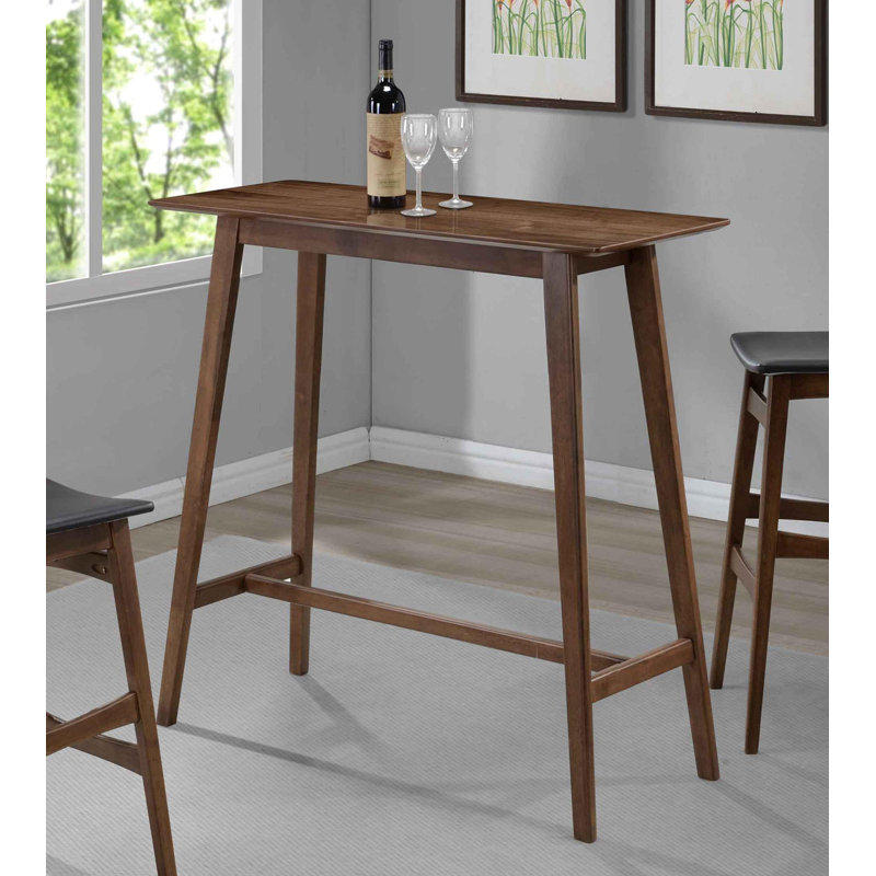 Mercury Row® Poulos Walnut Bar Height Dining Table | Wayfair