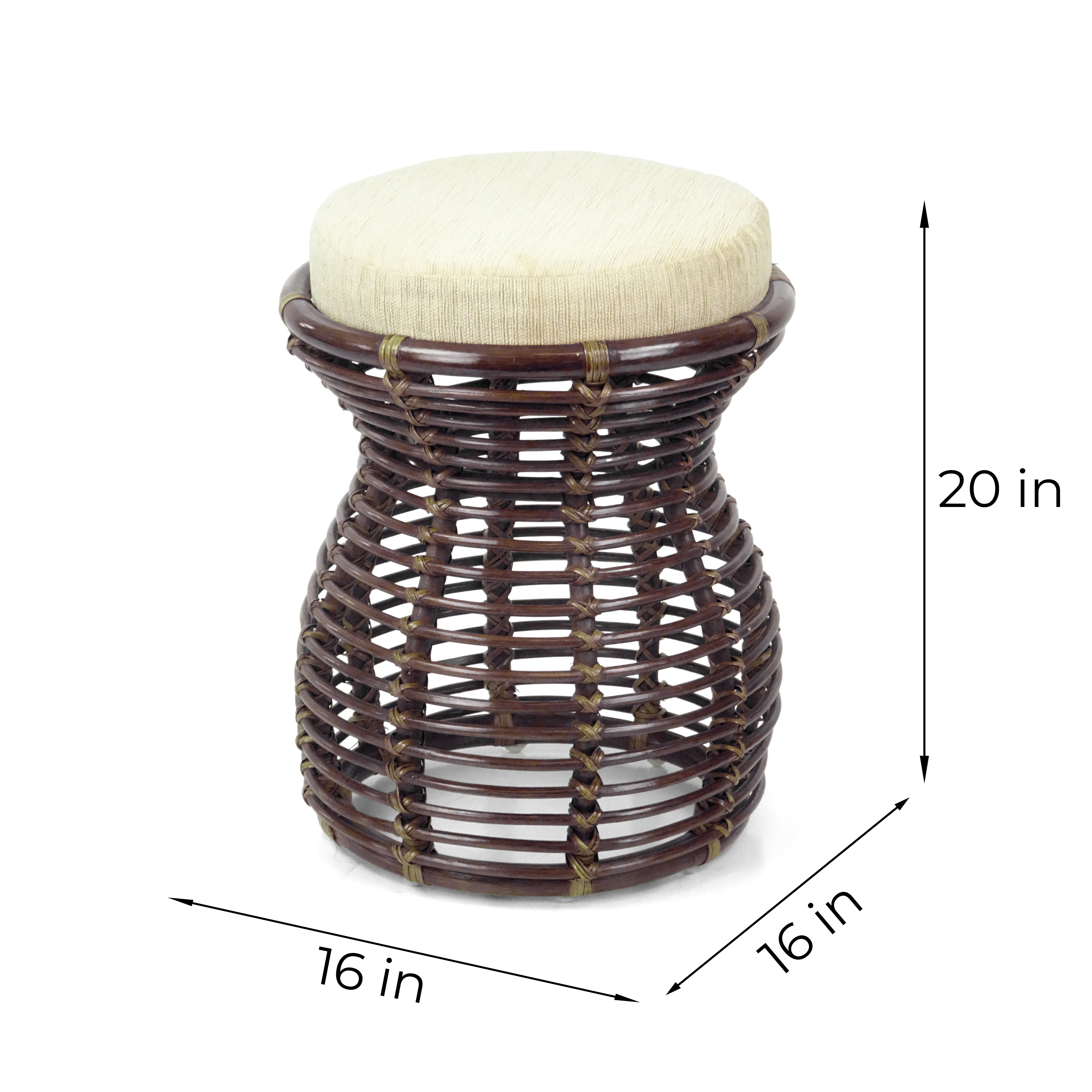Bayou Breeze Adero Rattan Vanity Stool & Reviews | Wayfair