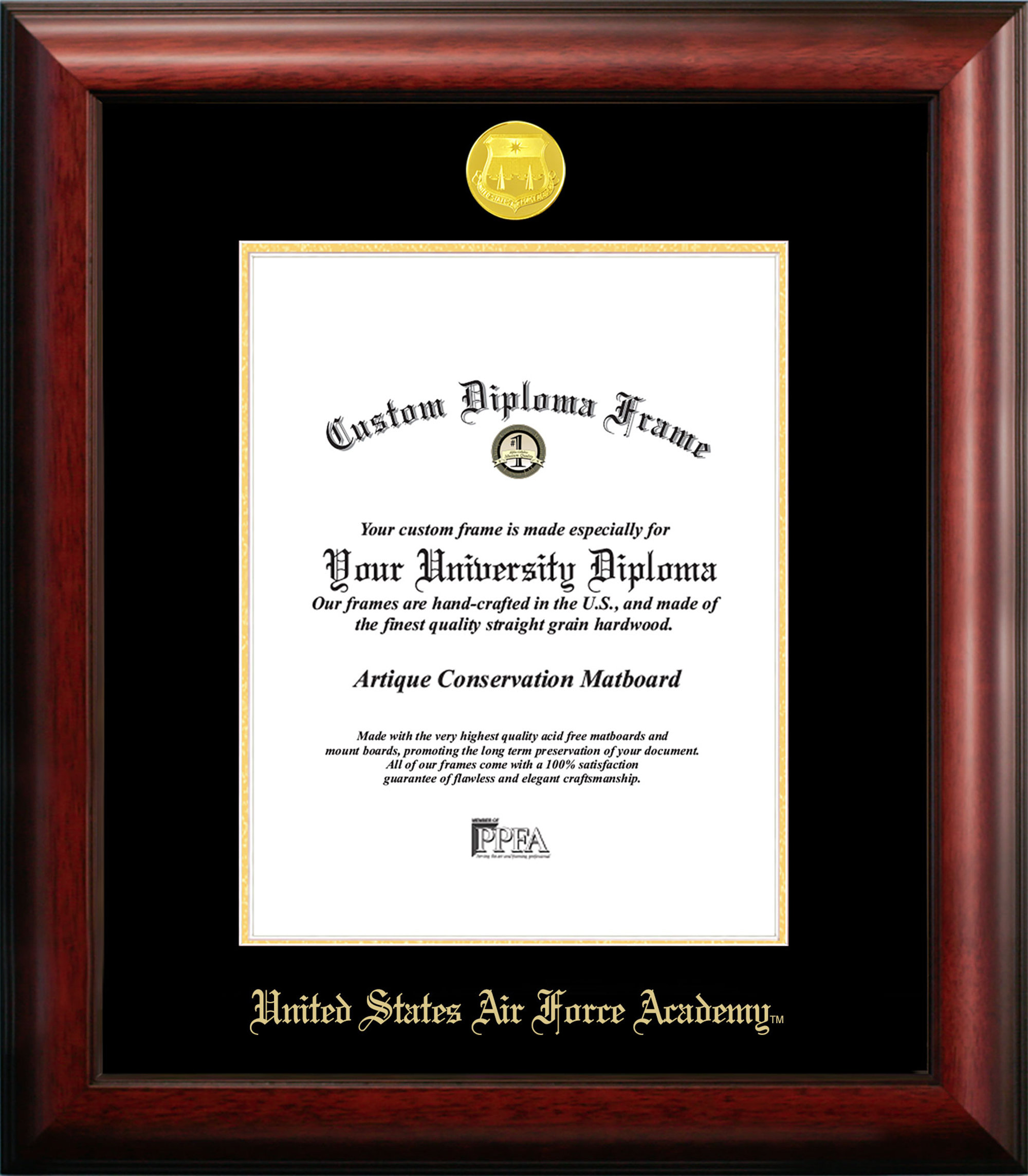 Campus Images NCAA Air Force Falcons Gold Embossed Diploma Frame ...