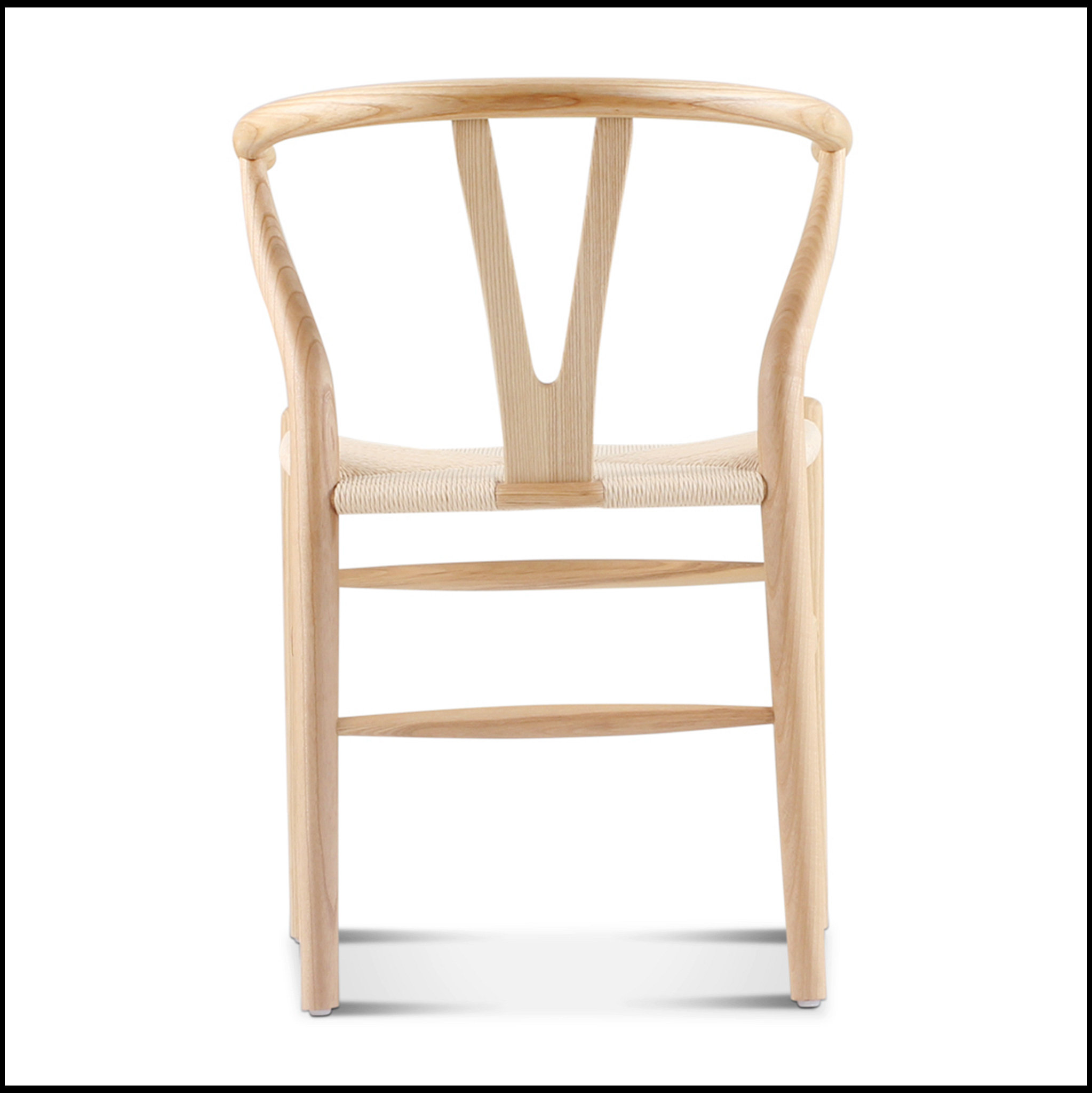 Corrigan Studio® Set of Two Timeless Chairs with Natural Ash Wood and Y ...