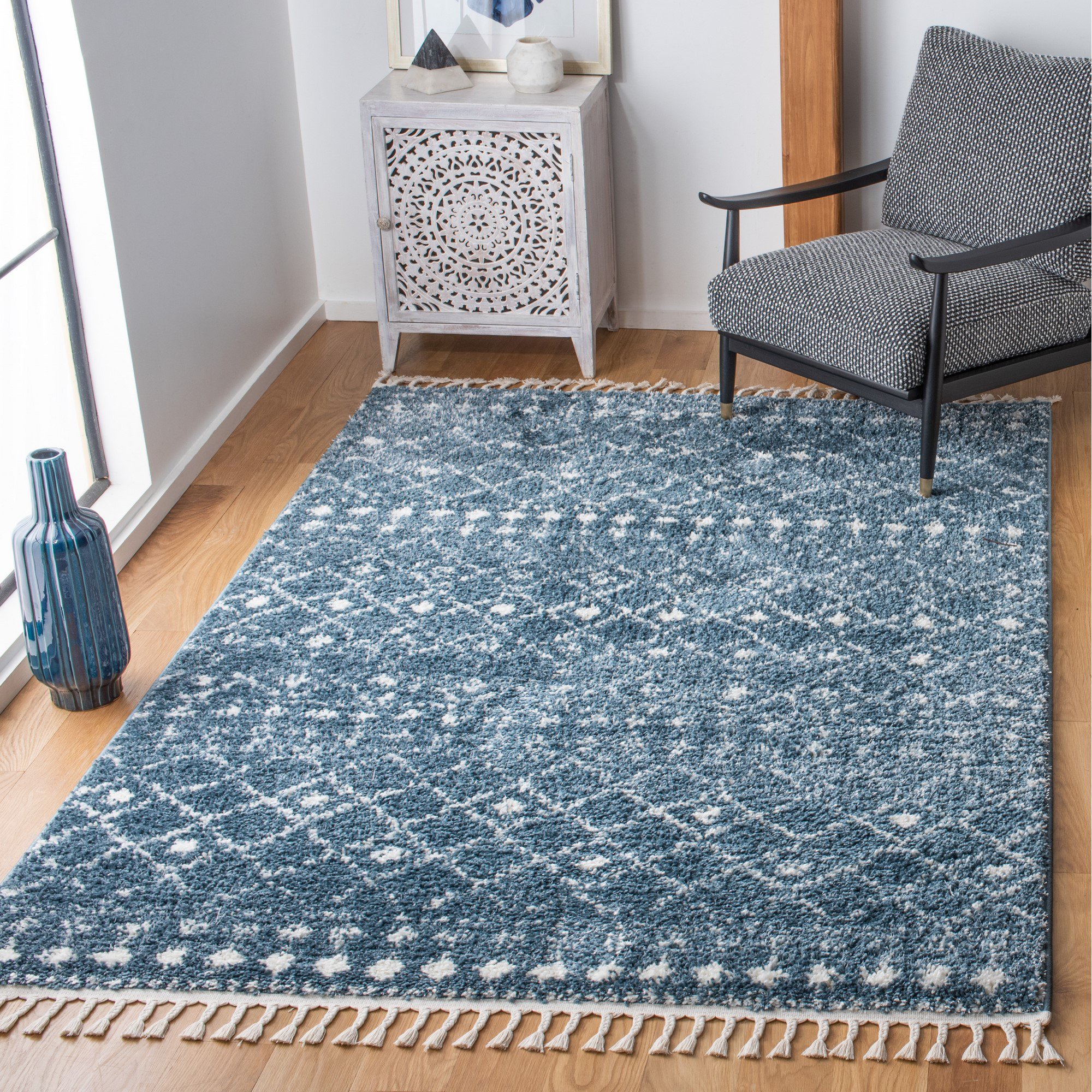 Union Rustic Destiney Fringe Shag Performance Southwestern Rug | Wayfair