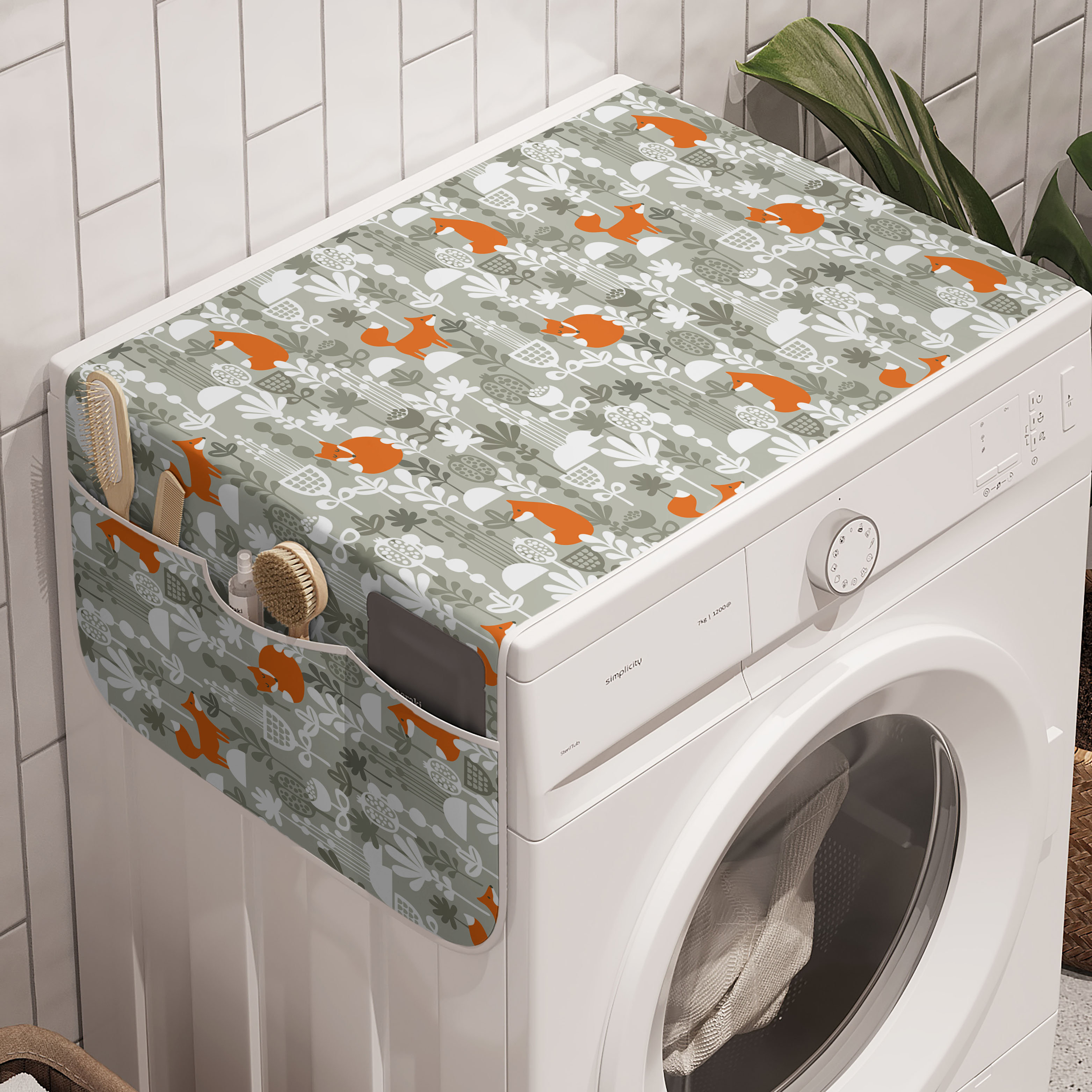 East Urban Home Fox Washing Machine Organizer Pack Of 2 47" X 18.5 ...