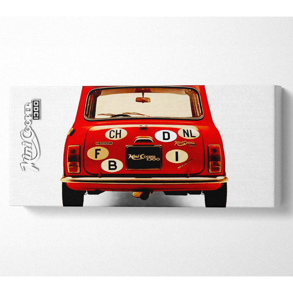 Rosalind Wheeler Mini Cooper Retro Rear - Wrapped Canvas Print ...