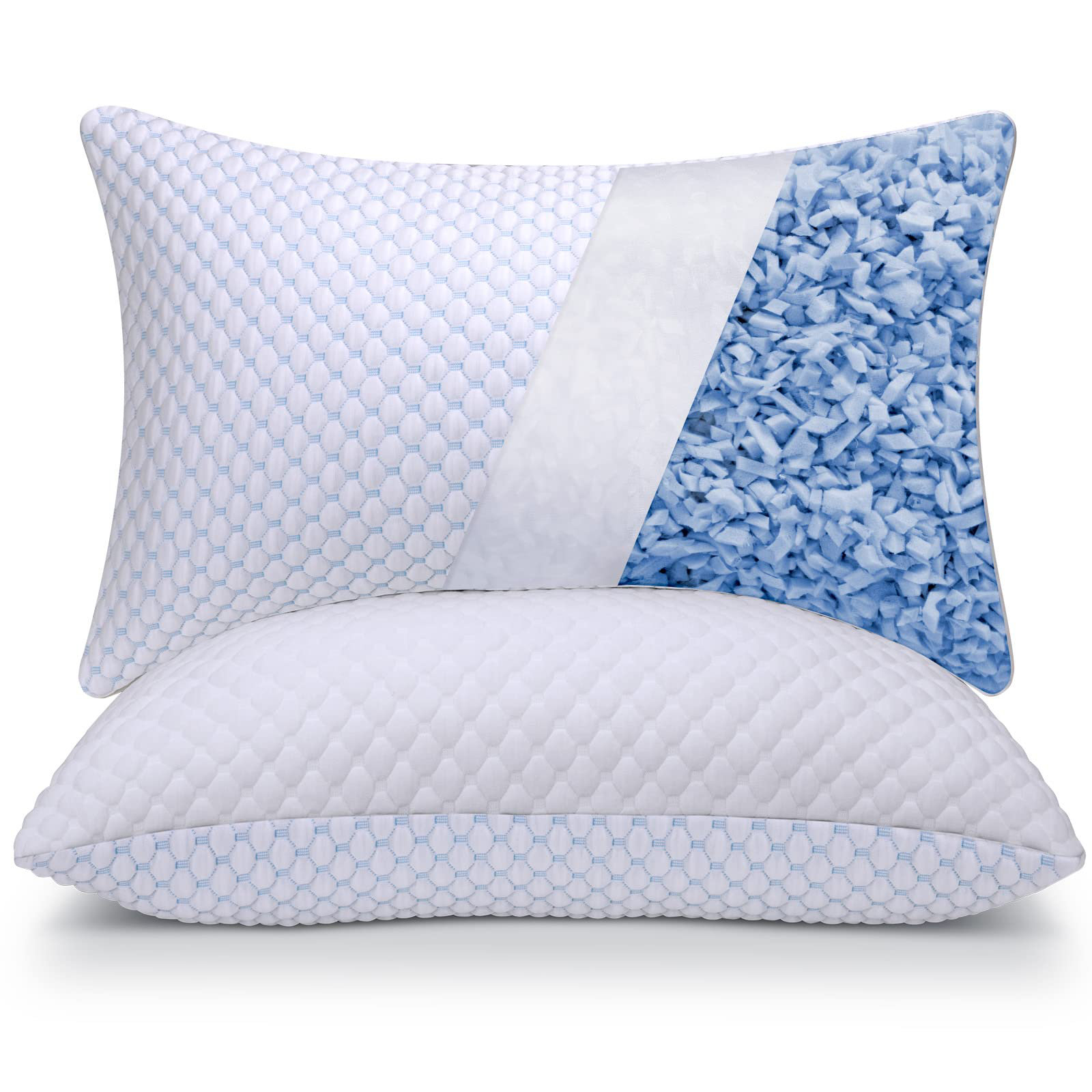 Alwyn Home Shredded Memory Foam Pillows Cooling Pillows for Sleeping ...