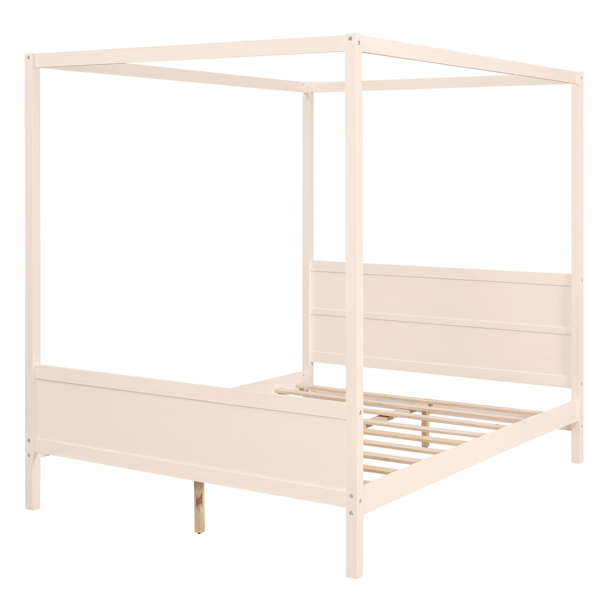 Red Barrel Studio® Canopy Platform Bed with Headboard and Footboard ...