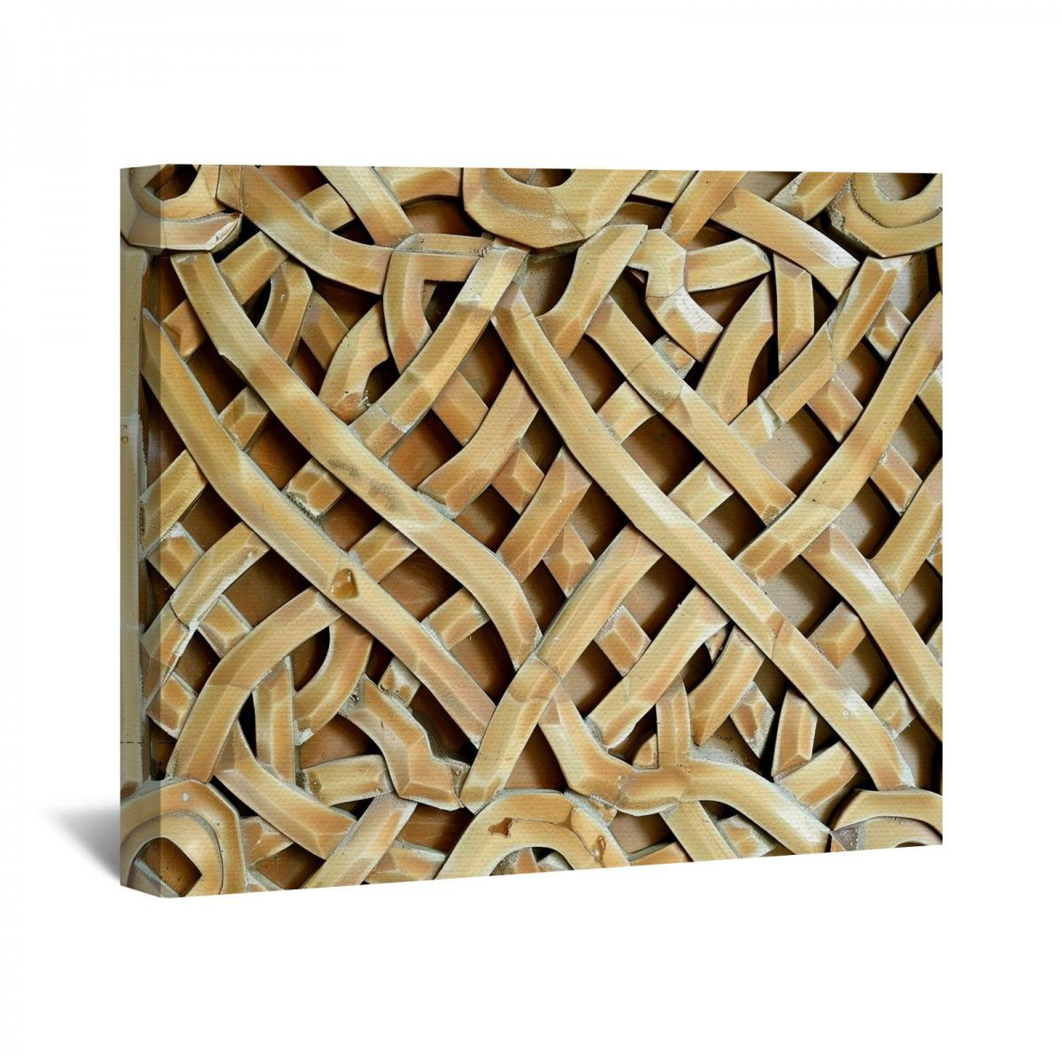 Ivy Bronx Tan Weave On Canvas Print | Wayfair