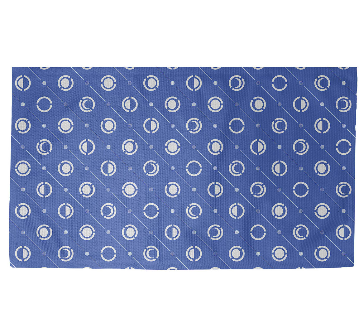 Brayden Studio® Classic Moon Phases Blue Area Rug | Wayfair