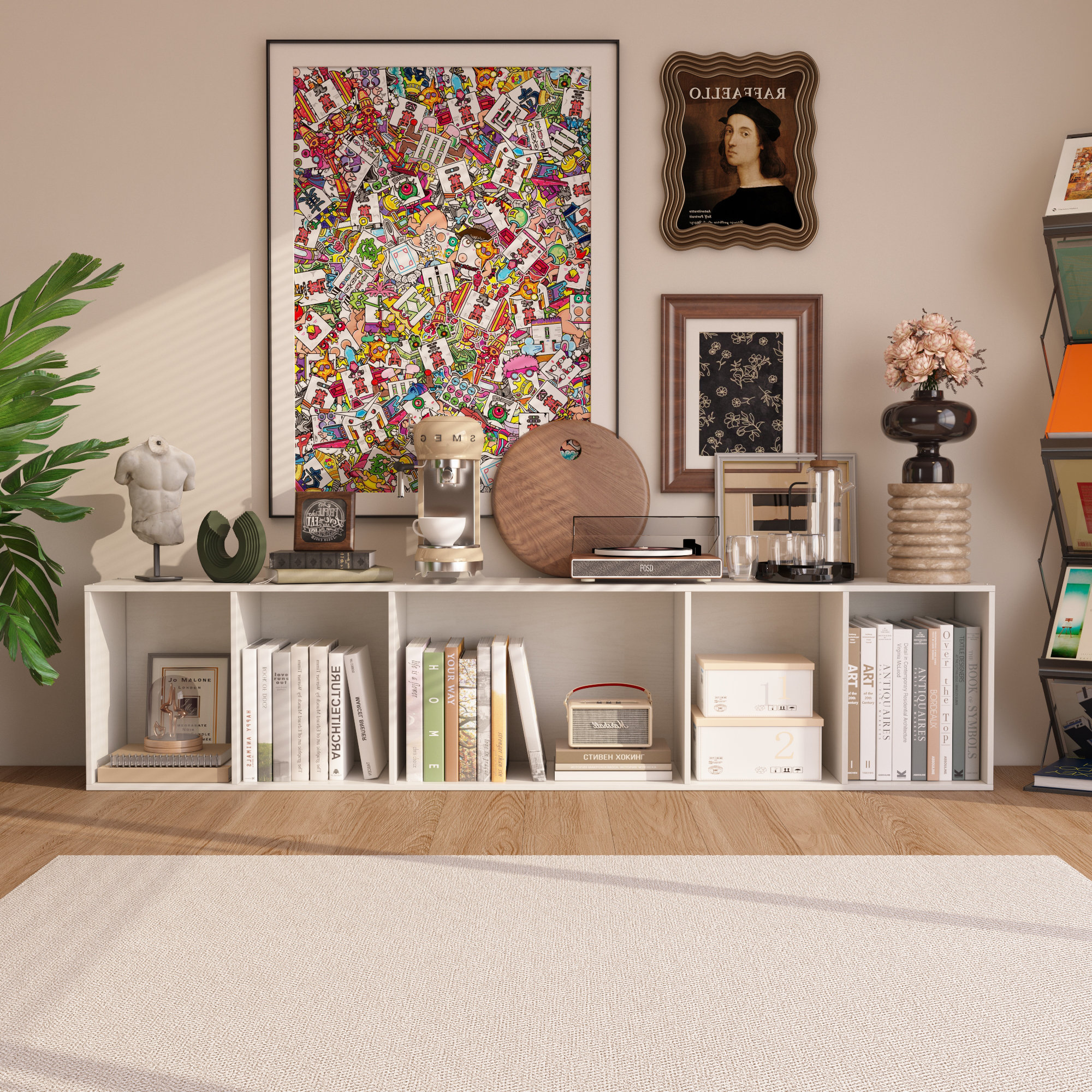 Ivy Bronx 70.9'' W Combinable Single-Layer Bookcase | Wayfair