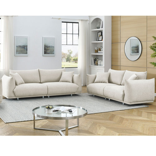 Polyester & Polyester Blend Living Room Sets You'll Love | Wayfair