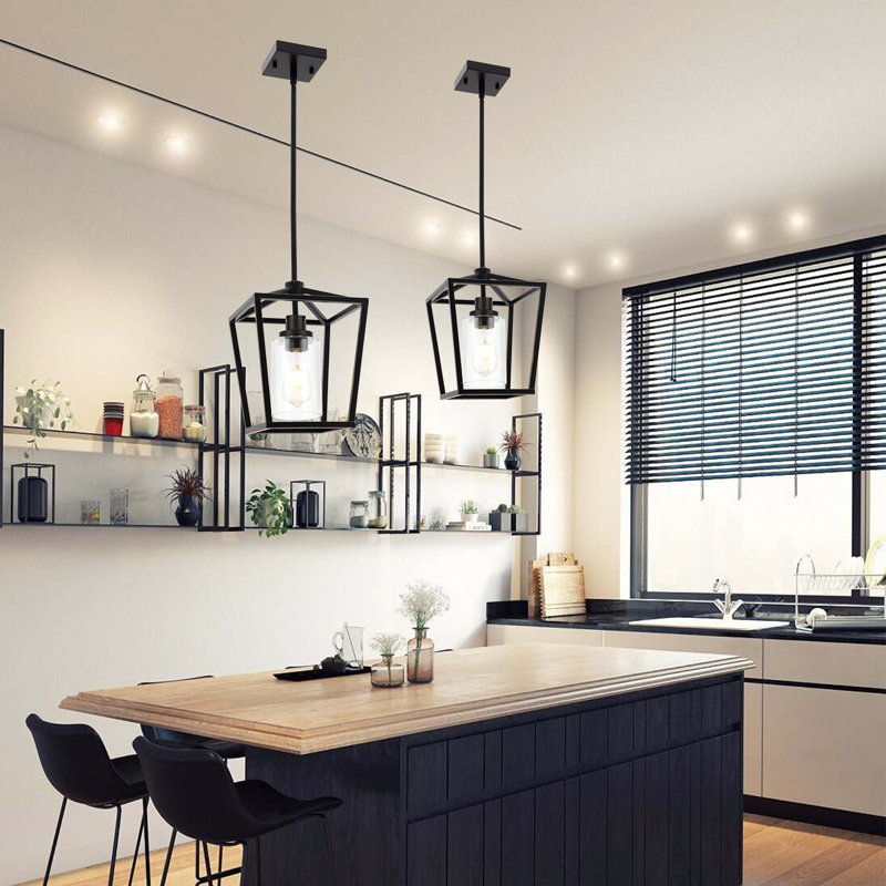 Gracie Oaks Nati 1 - Light Lantern Square Pendant | Wayfair