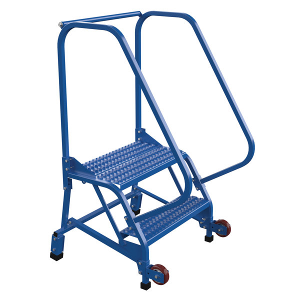 WFX Utility™ Arana 2 - Step Steel Rolling Step Stool | Wayfair