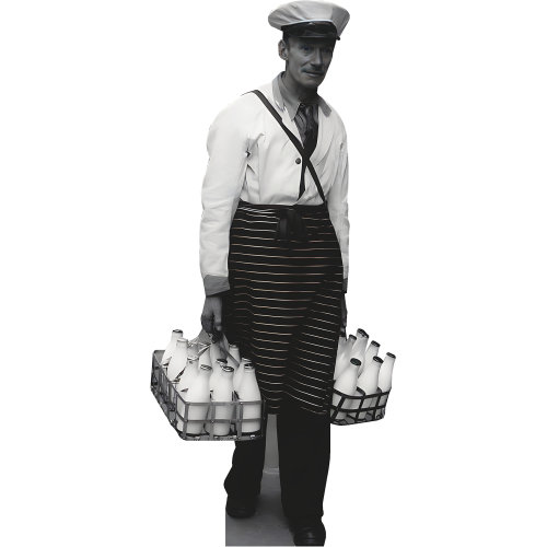 Wet Paint Printing H81015 1900s Milk Man Glass Bottle Delivery ...