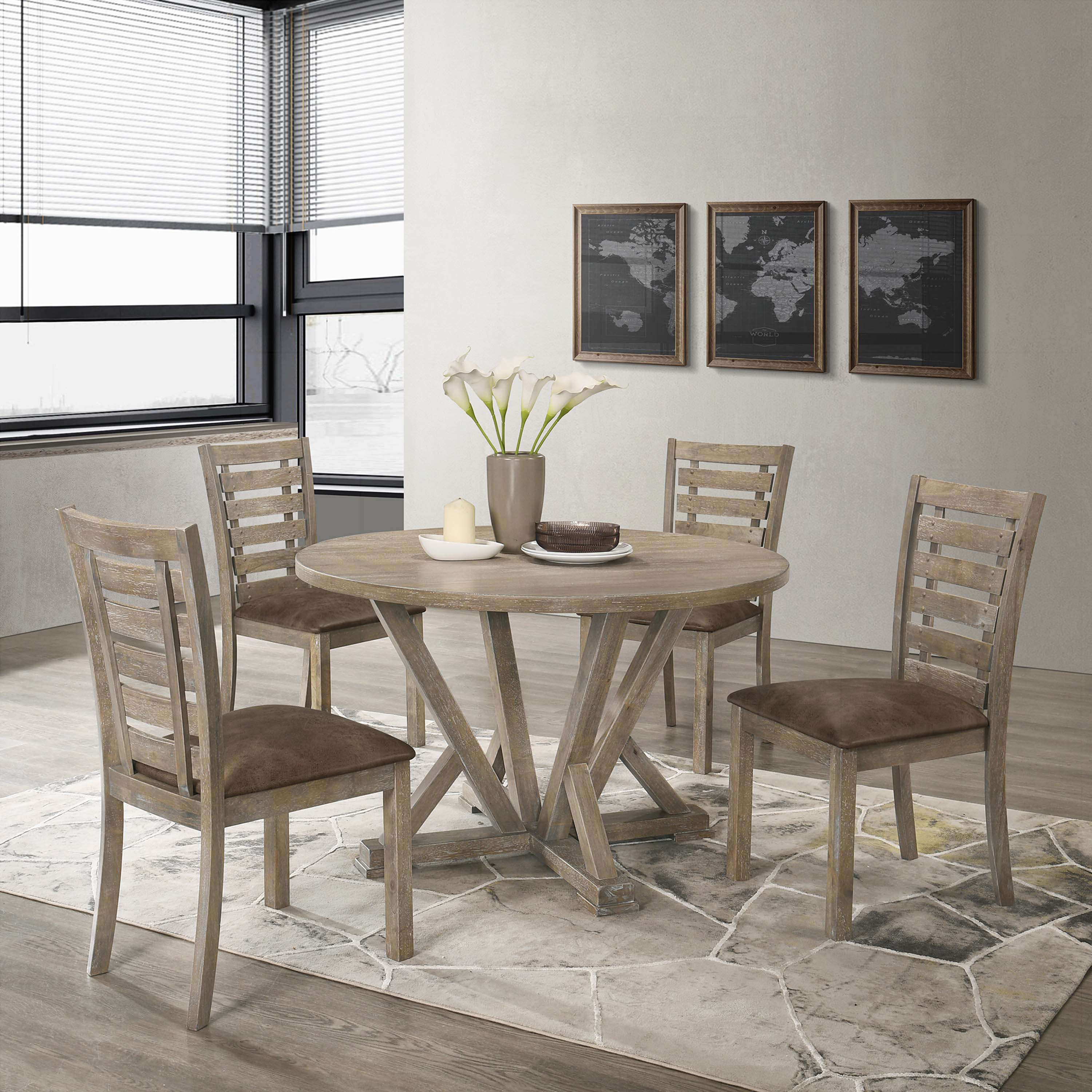 distressed look dining table