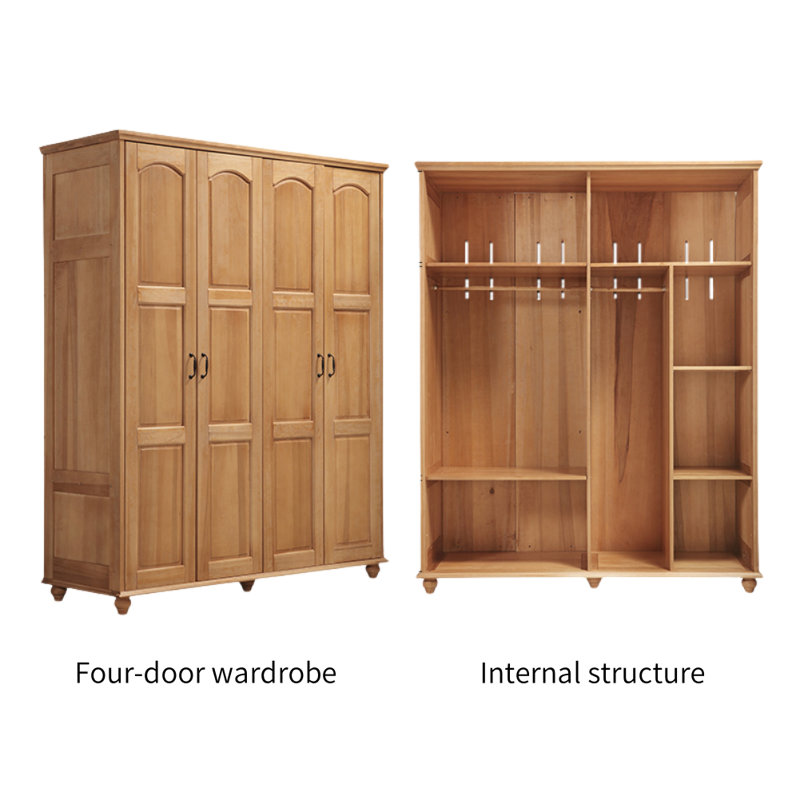 marlao American-style Simple All-solid Wood Wardrobe | Wayfair