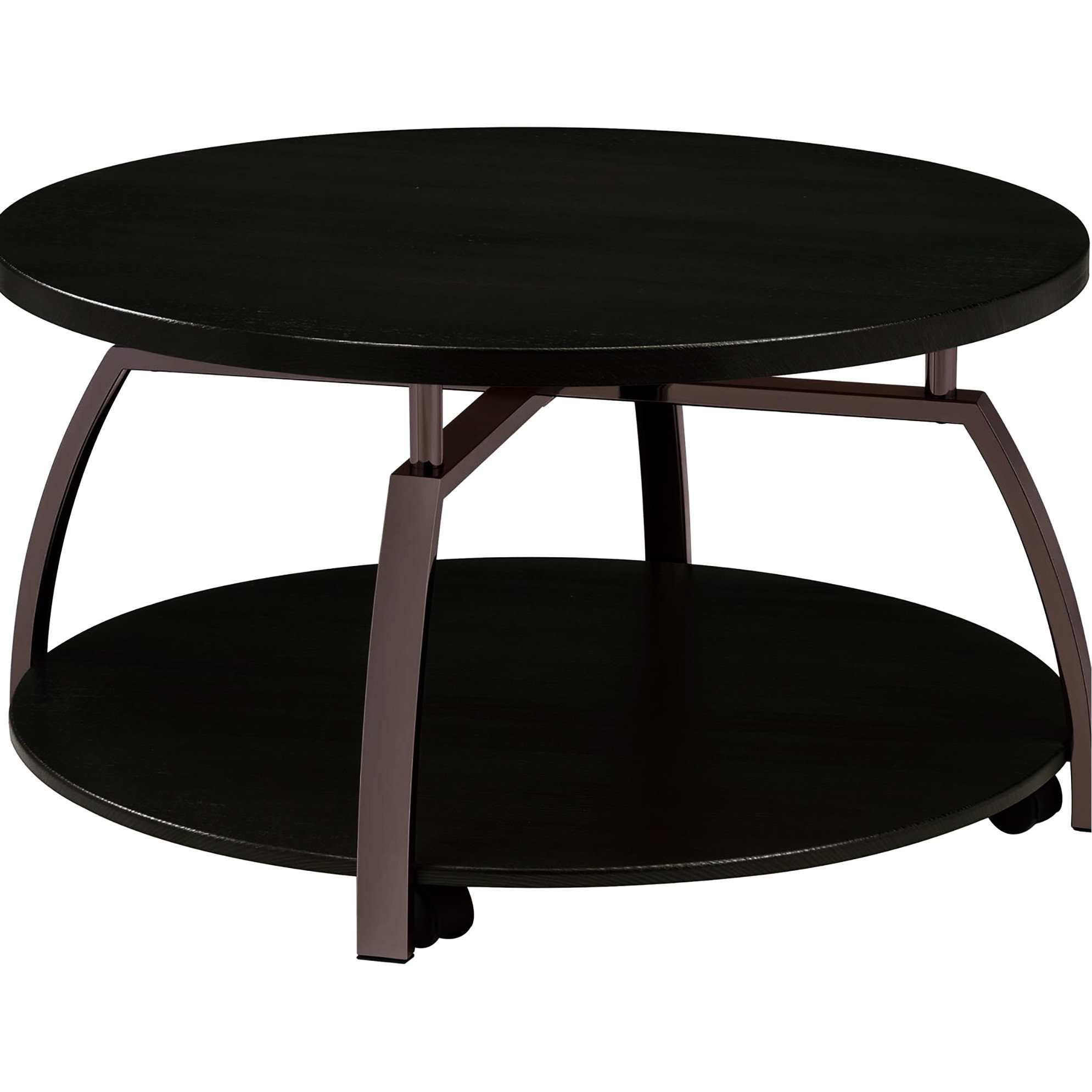 Red Barrel Studio® Contemporary End Table And Desk In Black Nickel ...