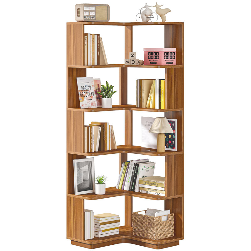 Ebern Designs Nyajiah 64.96" H x 23.62" W Corner Bookcase & Reviews ...
