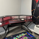 Inbox Zero Berlanga Gaming Desk with Power Outlet & Led Strip, Large ...