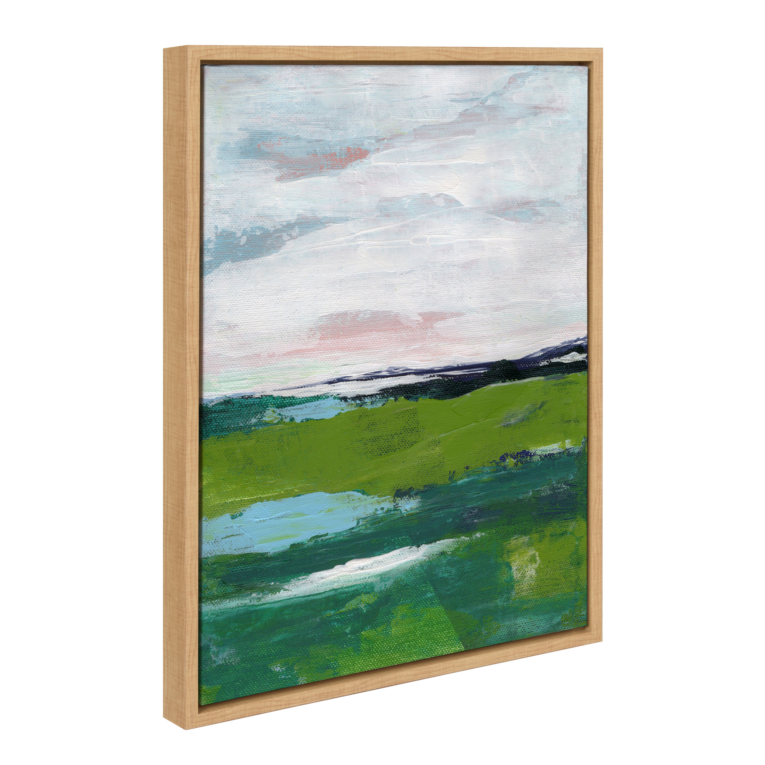 Beachcrest Home Shalyce Emerald Framed Canvas by Nikita Jariwala ...