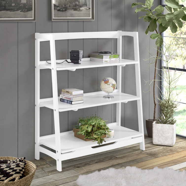 Wade Logan® Ashvihan Mid Century Solid Wood Open Shelving Unit ...