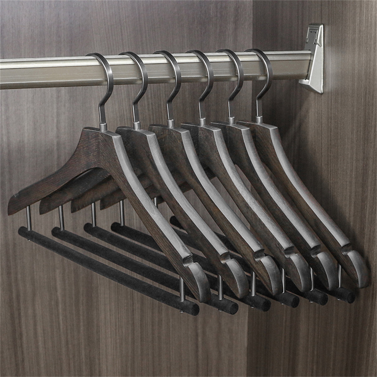Rebrilliant Solid Wood Suit Hangers - Wide Shoulder Design For Home Use ...