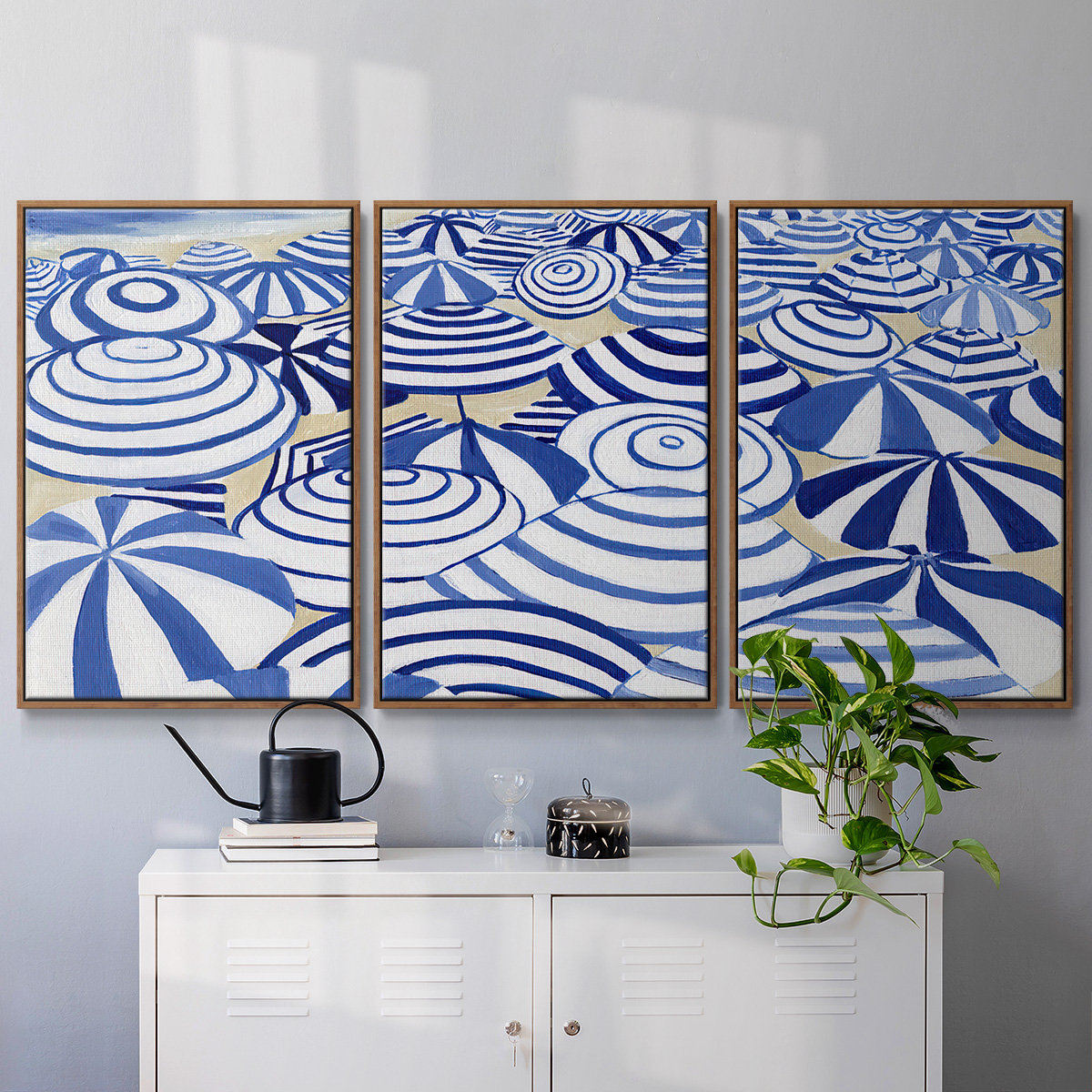 Winston Porter Candy Bowl Prussian Blue - Multi Piece Framed Canvas ...