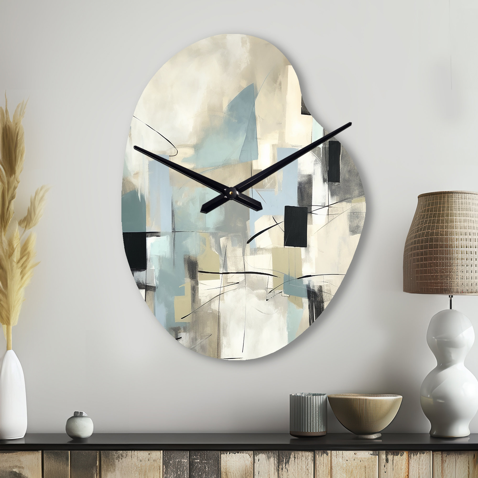 Design Art Beige And Grey Unbounded Creativity II - Pear Shape Beige ...