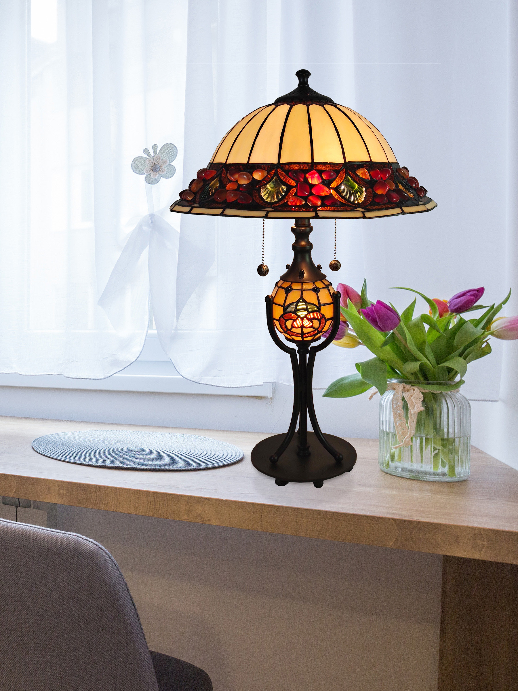 Dale Tiffany 25'' Multi-Color Table Lamp | Wayfair