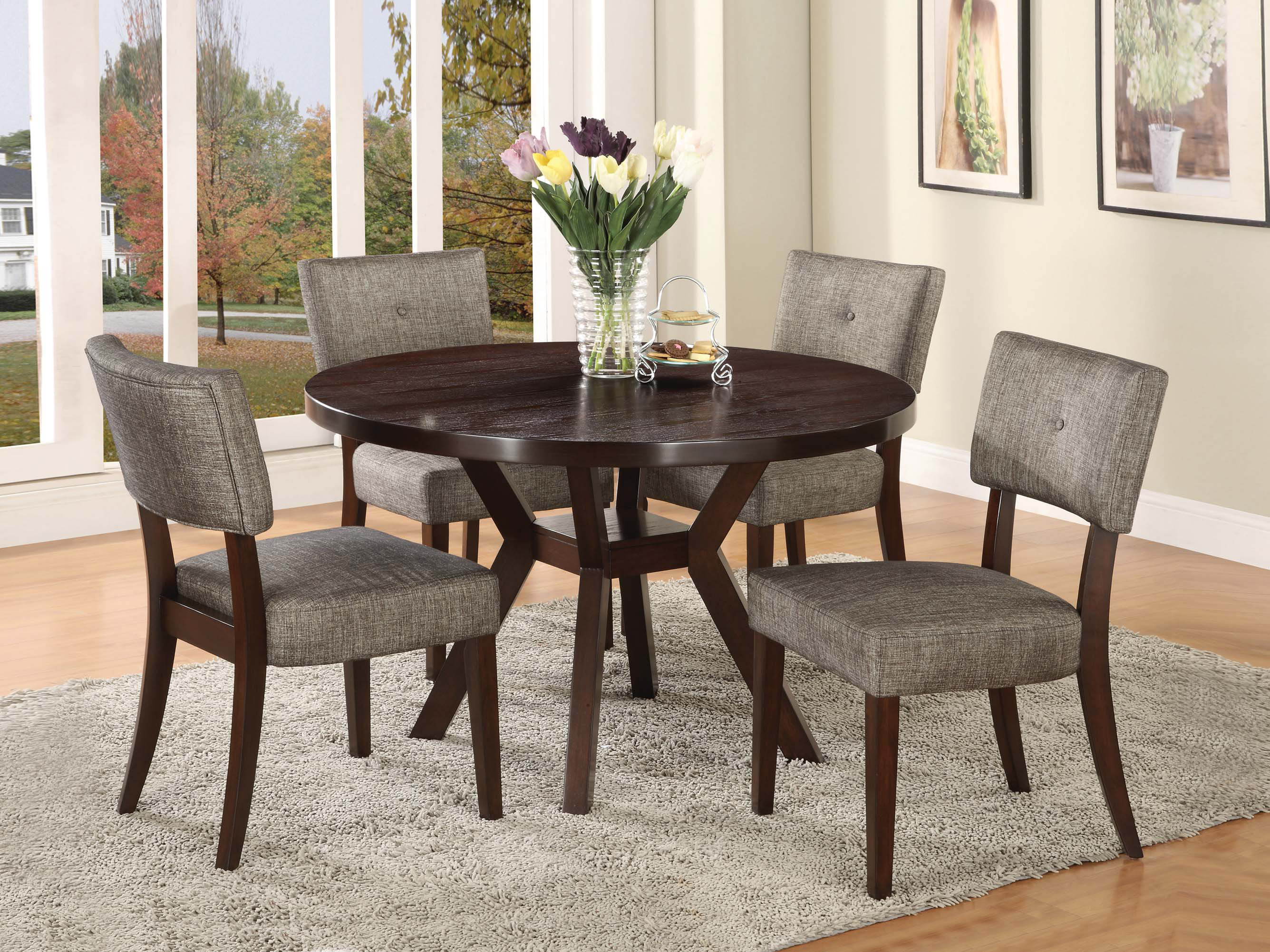Lark Manor™ Fabric 5Pcs Dining Room Set | Wayfair