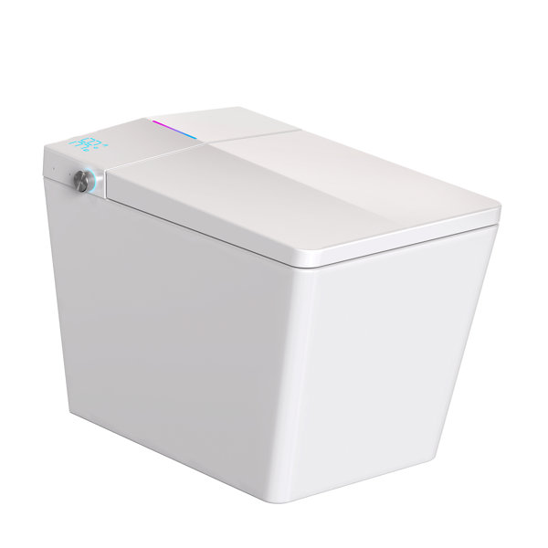 EVERSTEIN Square Smart Toilet with Wireless Control, Foot-Sensor Lid ...