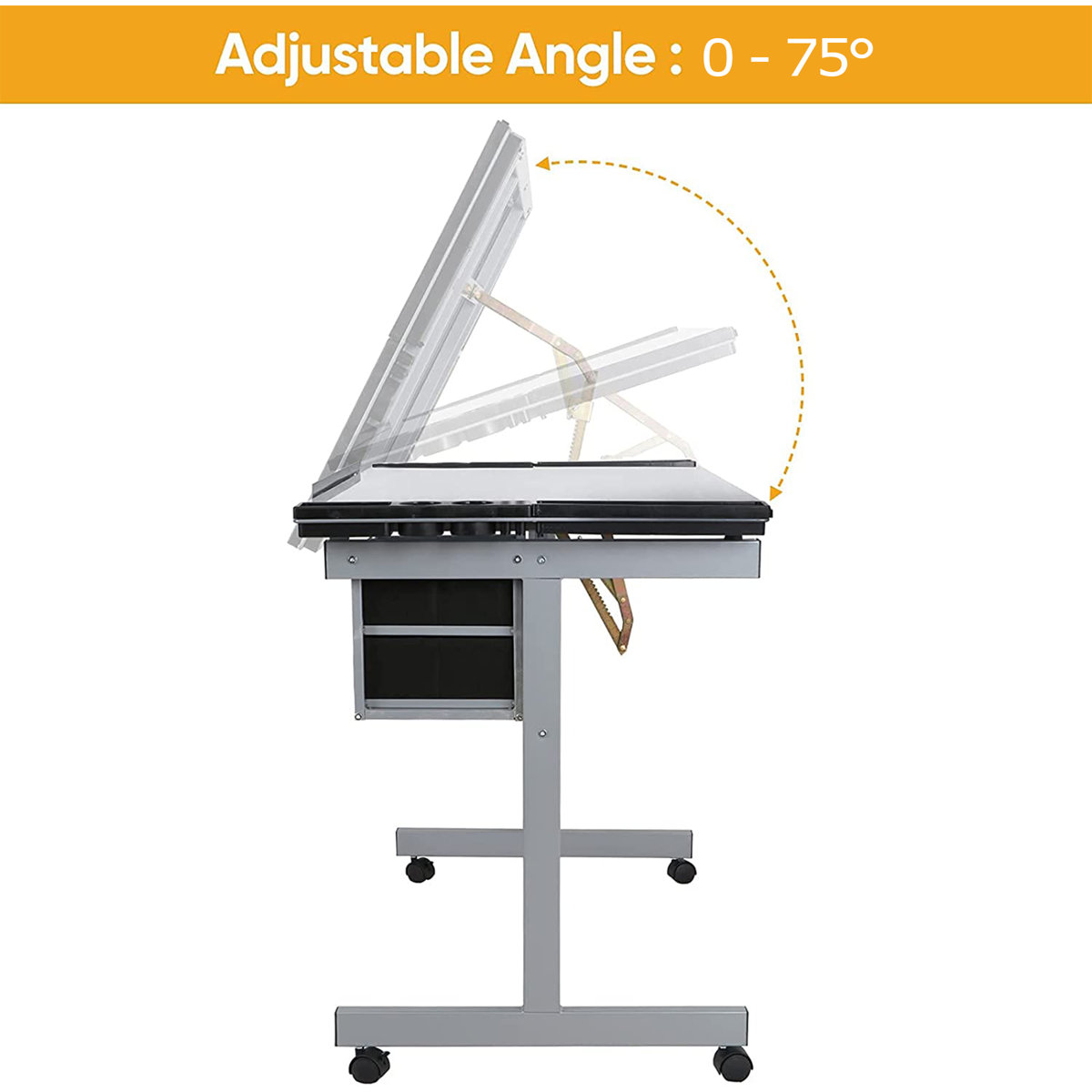 Latitude Run® Dalhaus Height Adjustable Drafting Table and Chair Set ...