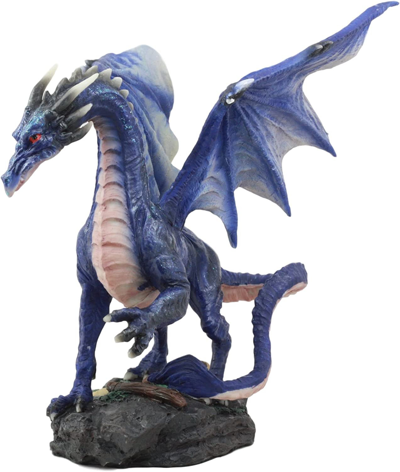 Trinx Denziel Inkhart Clawing Blue Dragon Statue | Wayfair