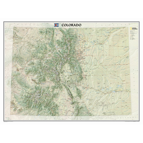 National Geographic Maps Colorado State Wall Map & Reviews | Wayfair