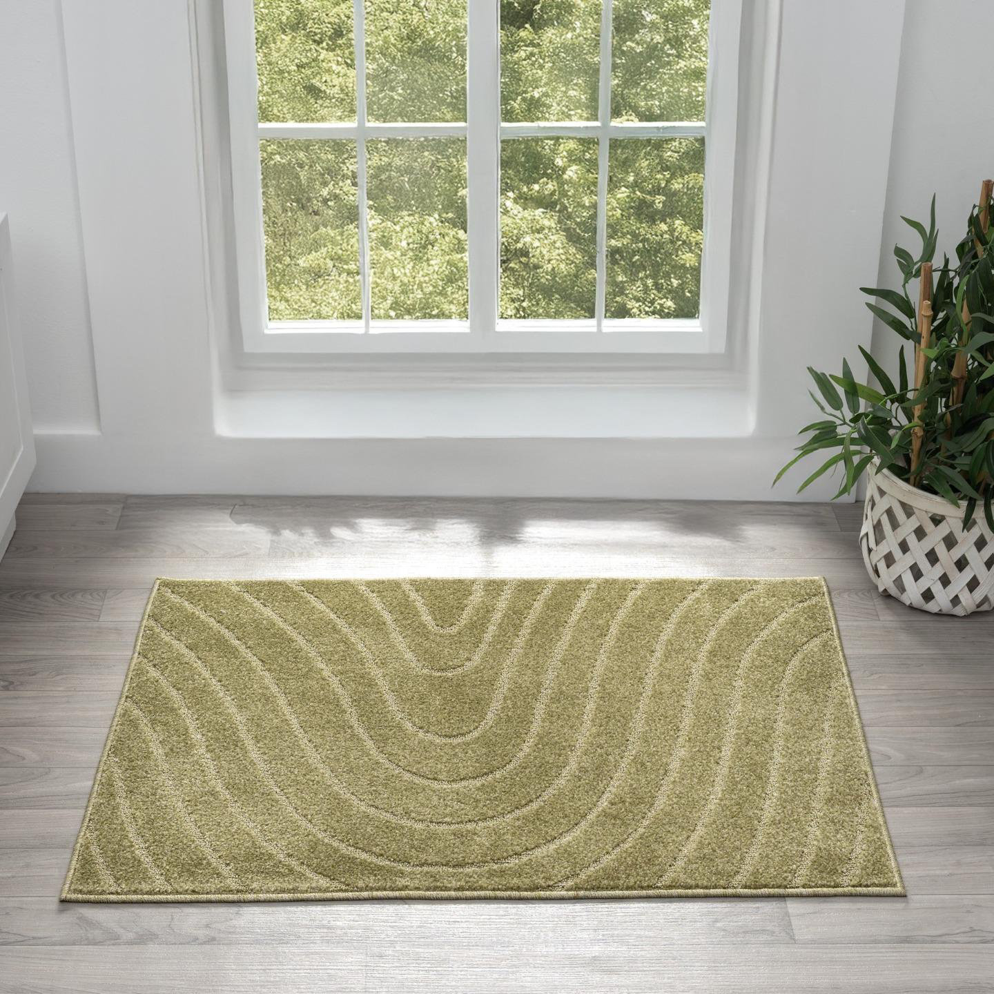 Wrought Studio Modern Geometric Wave Area Rug - Wayfair Canada