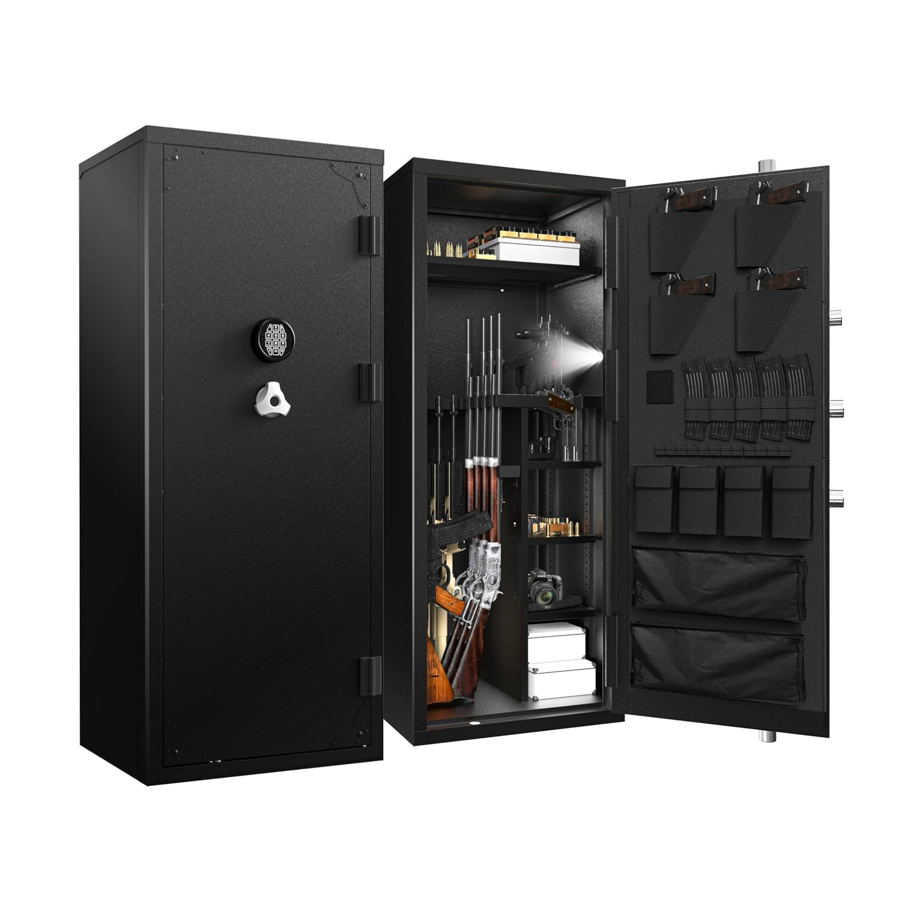 HTOCINQ 23 Rifle Gun Safe, Long Gun Safes for Rifle and Shotgun with ...