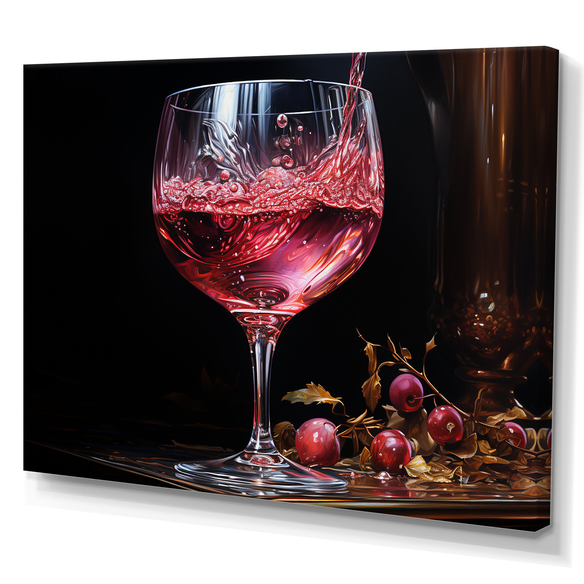 Red Barrel Studio® Radiant Ruby Red Wine With Reflective Gleam - Wine ...