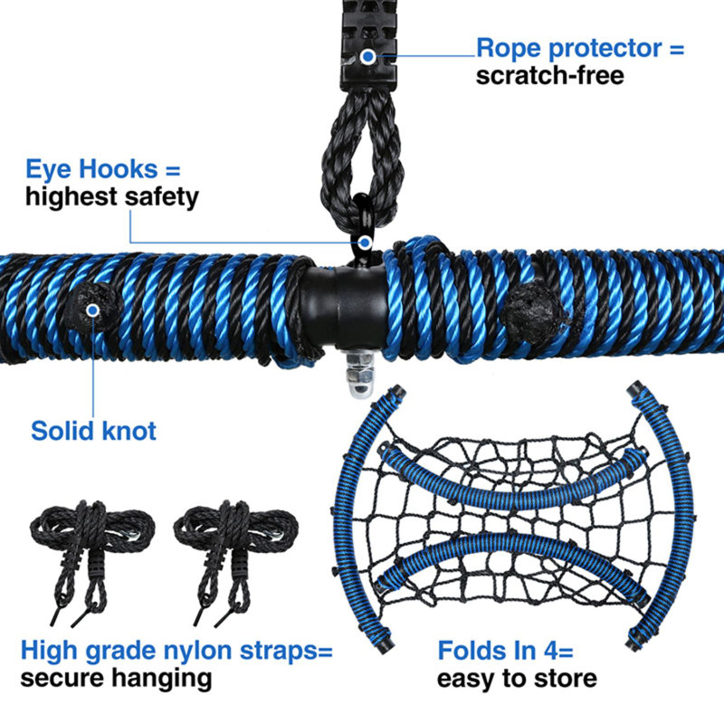 Klo Kick 750lbs Spider Web Tree Swing 45 inch with Swivel & Reviews ...