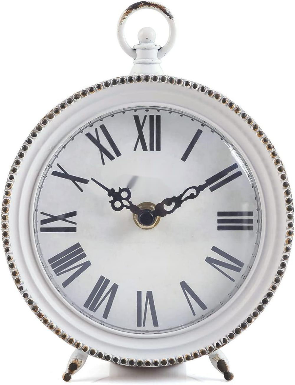 Ophelia & Co. Vintage Table Clock With Handle, Shelf Desk Top Clock ...