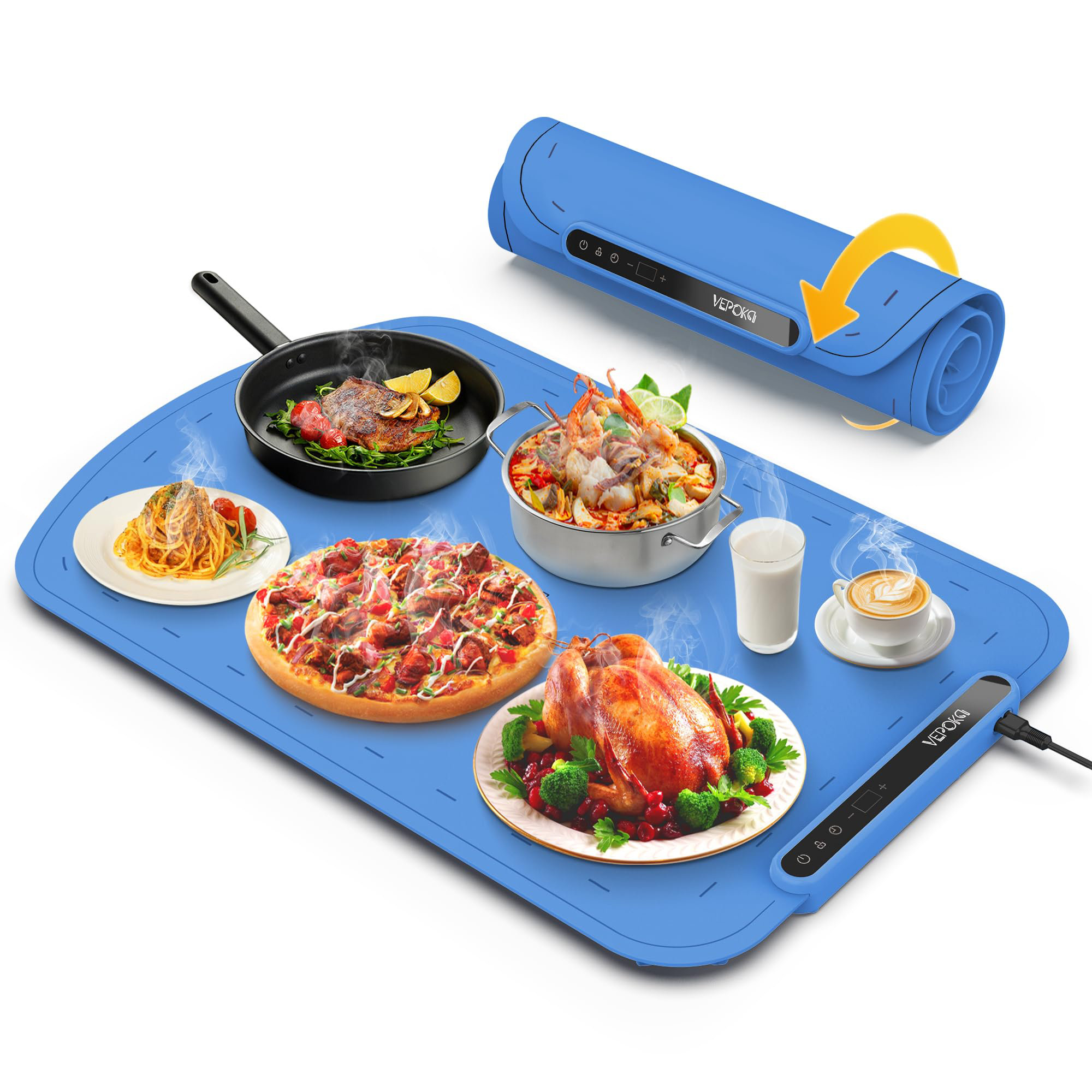 Zeki Shoggy Food Warming Mat For Buffet, Electric Warming Tray To Keep ...