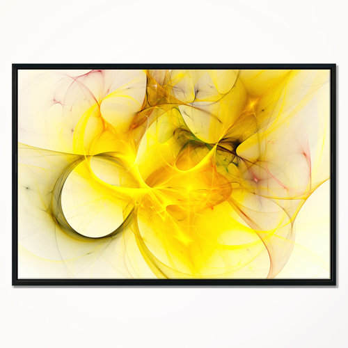 Bless international Light Yellow Nebula Star Framed On Canvas Print ...