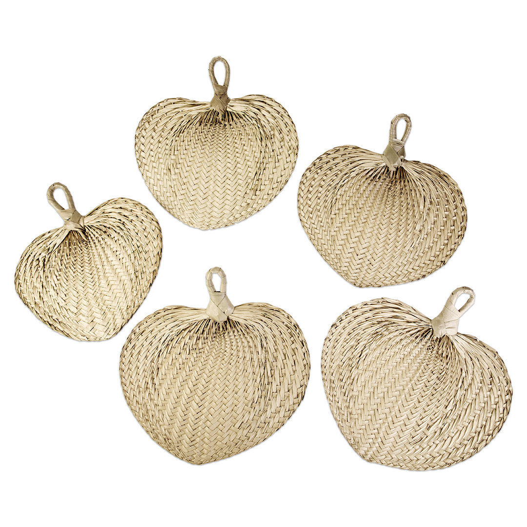 Koyal Wholesale Natural Raffia Hand Fans, Set Of 60, Bulk Pack, Palm ...