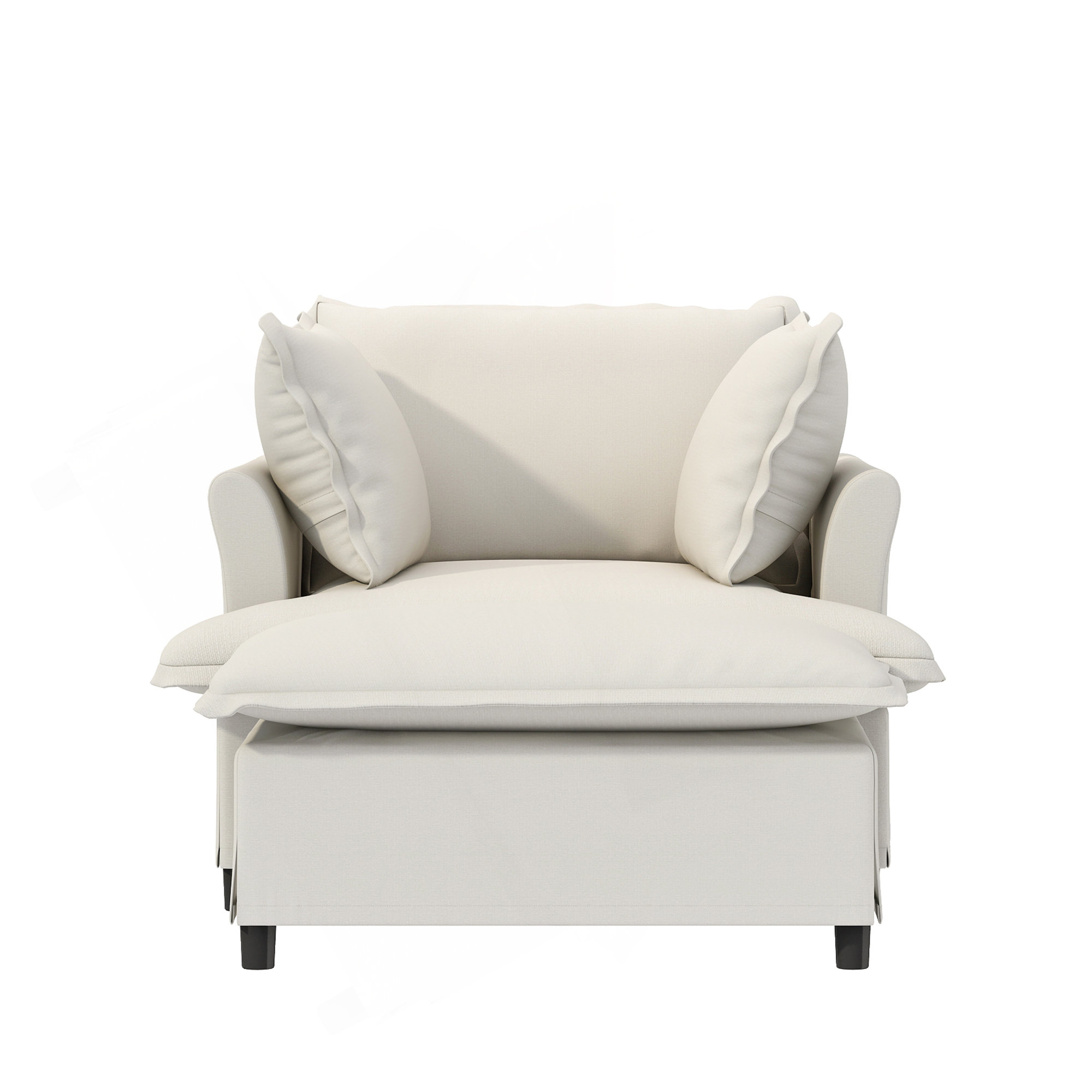 Ebern Designs Oversized Chaise Lounge Indoor,Chenille Single Sofa Bed ...