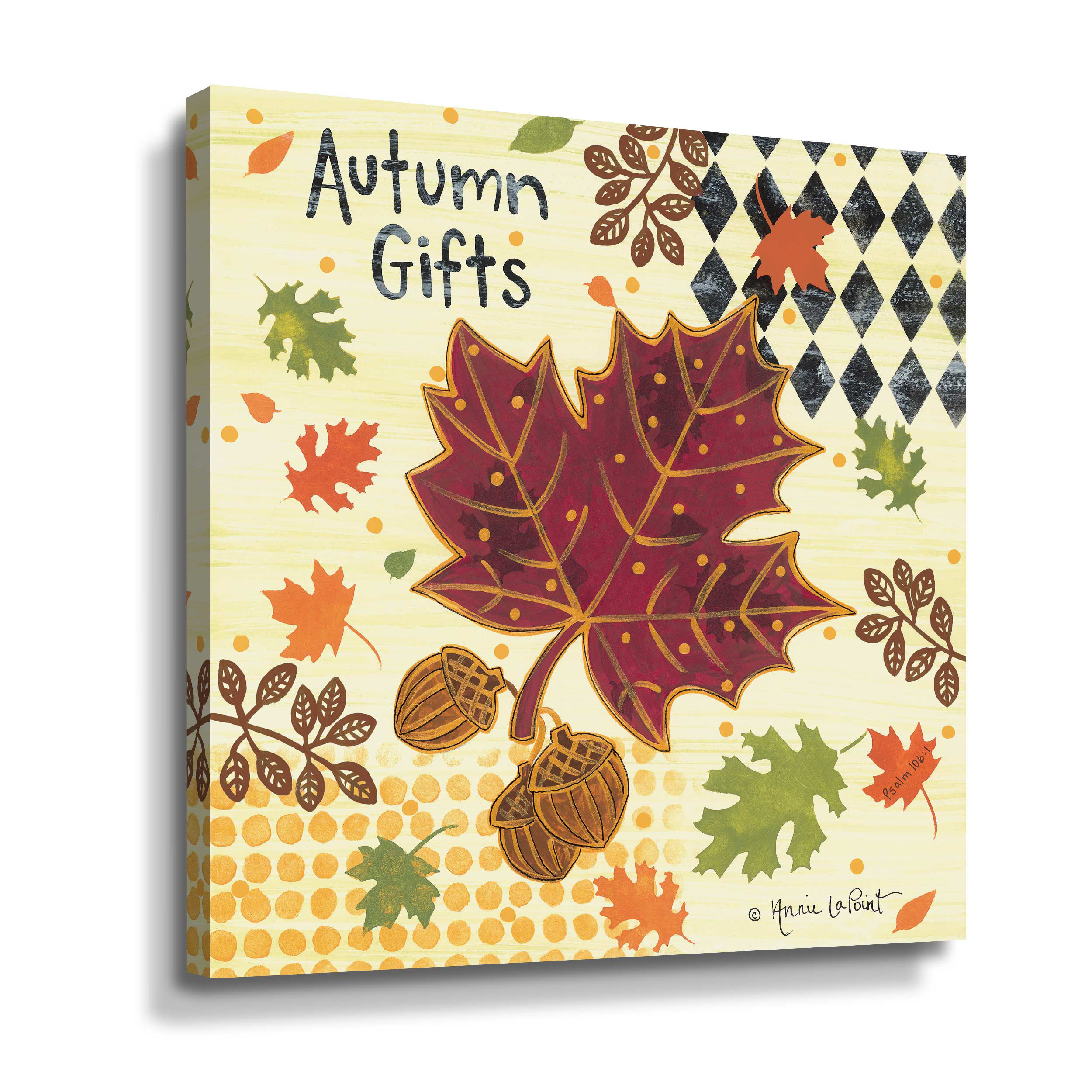 Trinx Autumn Gifts Gallery Wrapped Floater-Framed Canvas | Wayfair