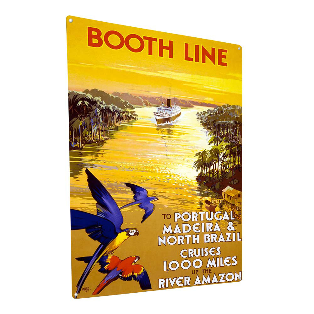 Trinx Vintage Booth Line Cruises up the Amazon Metal Sign - Wayfair Canada