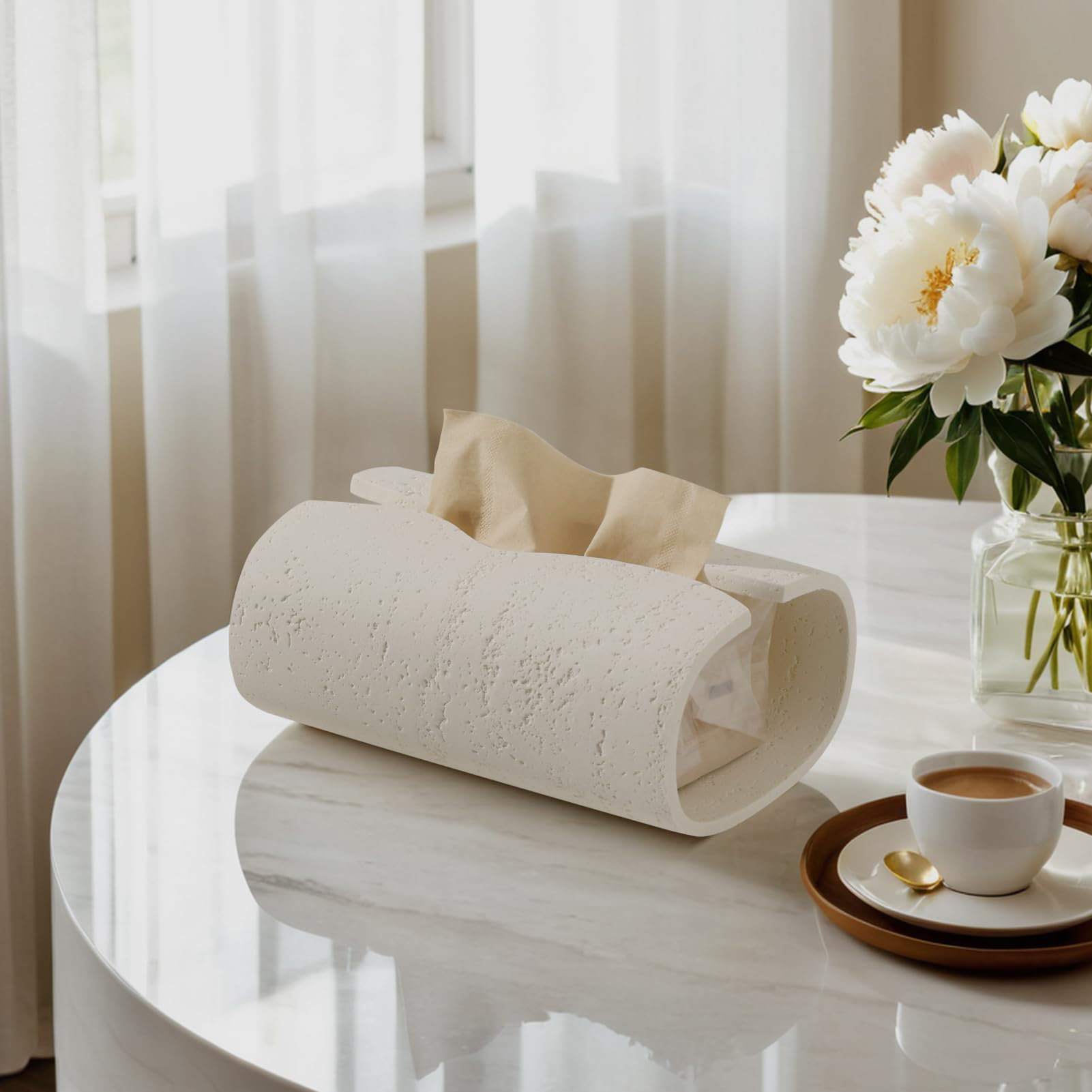 Latitude Run® Tissue Box Cover Rectangle, Resin Facial Tissue Holder ...