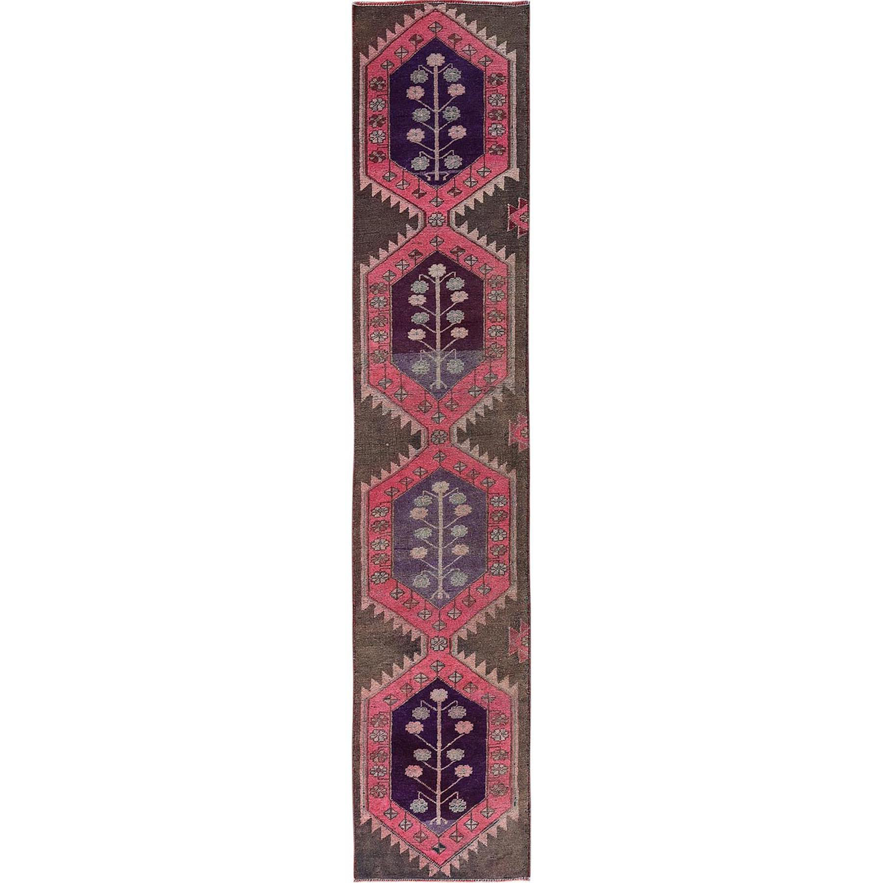 Wildon Home® 2'x11' Rouge Pink, Vintage Northwest Persian with ...