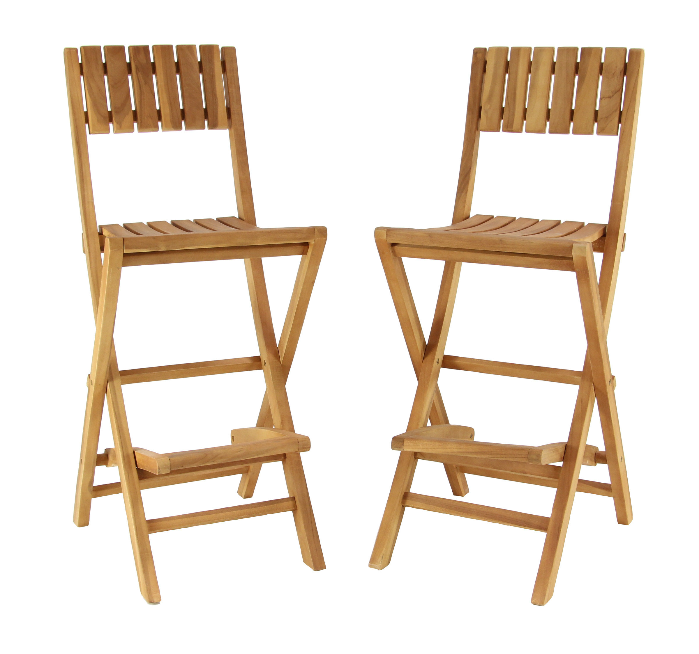 Laurel Foundry Modern Farmhouse® Vanmatre Teak Patio Bar Stool ...