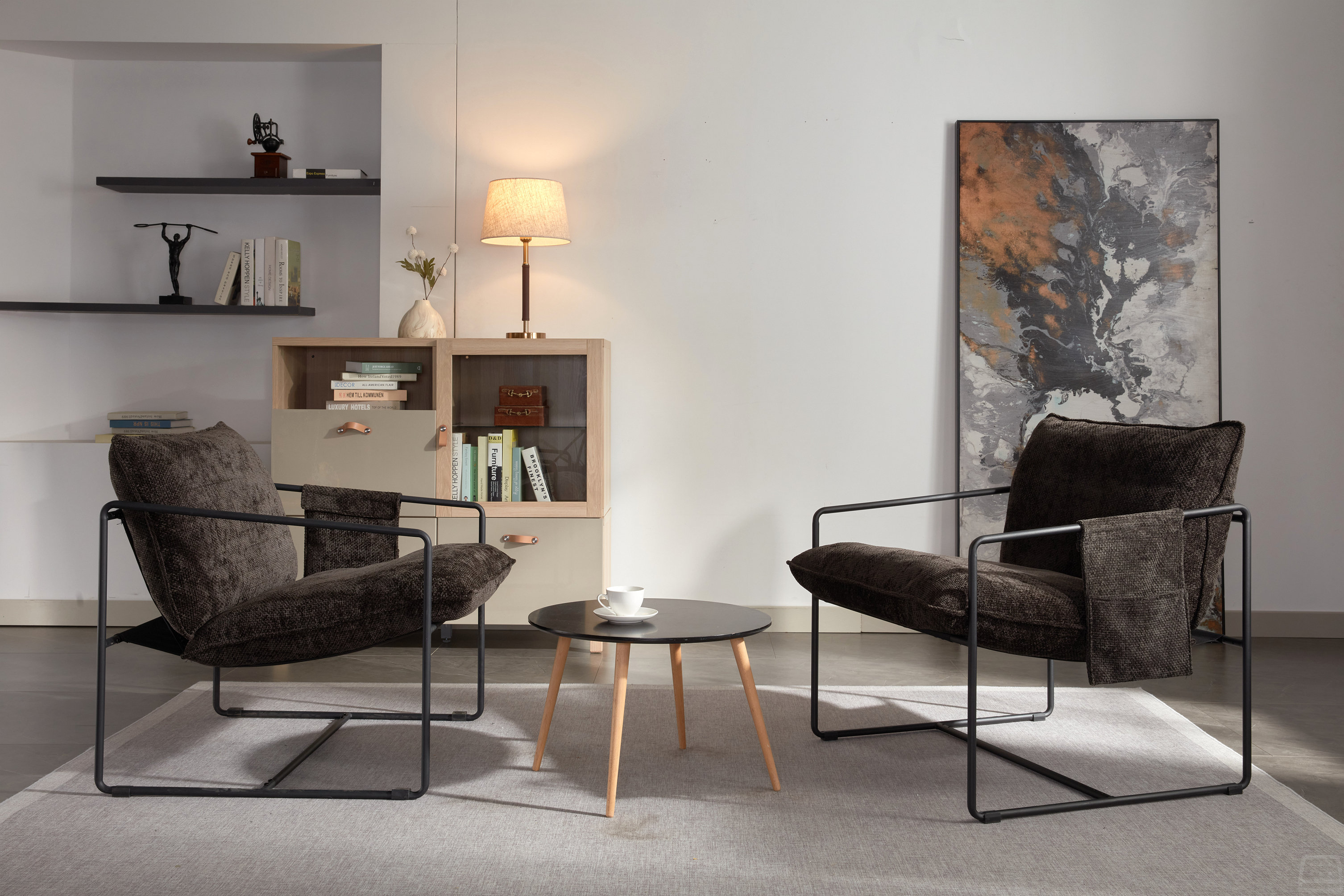 17 Stories 2 Chairs In 1 Box, Upholstered Hanging Armchair With Arm ...